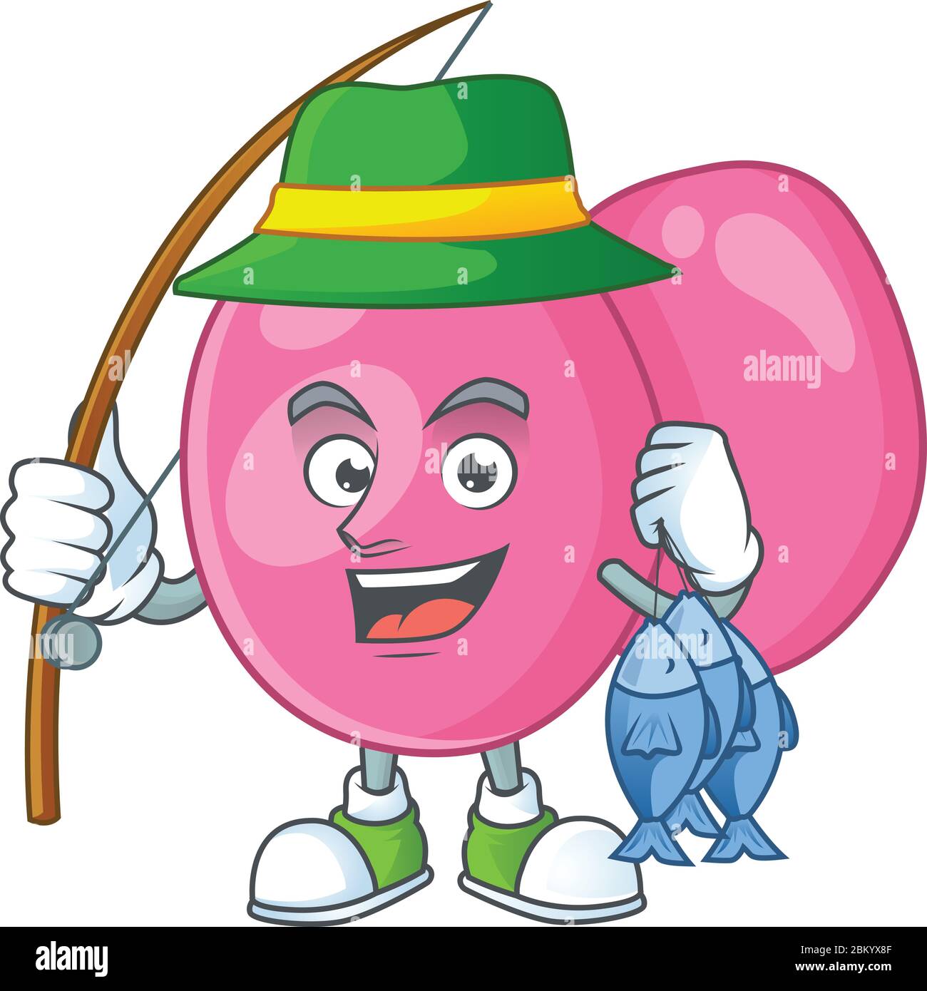 A Picture of streptococcus pyogenes fisher mascot design catch a fish ...