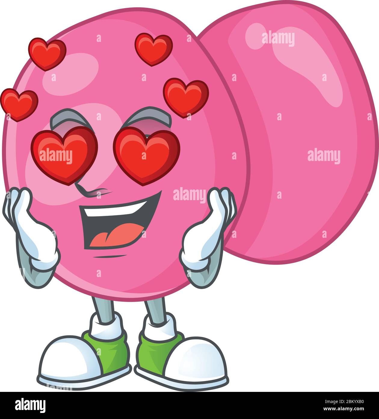 Charming streptococcus pyogenes cartoon character with a falling in ...
