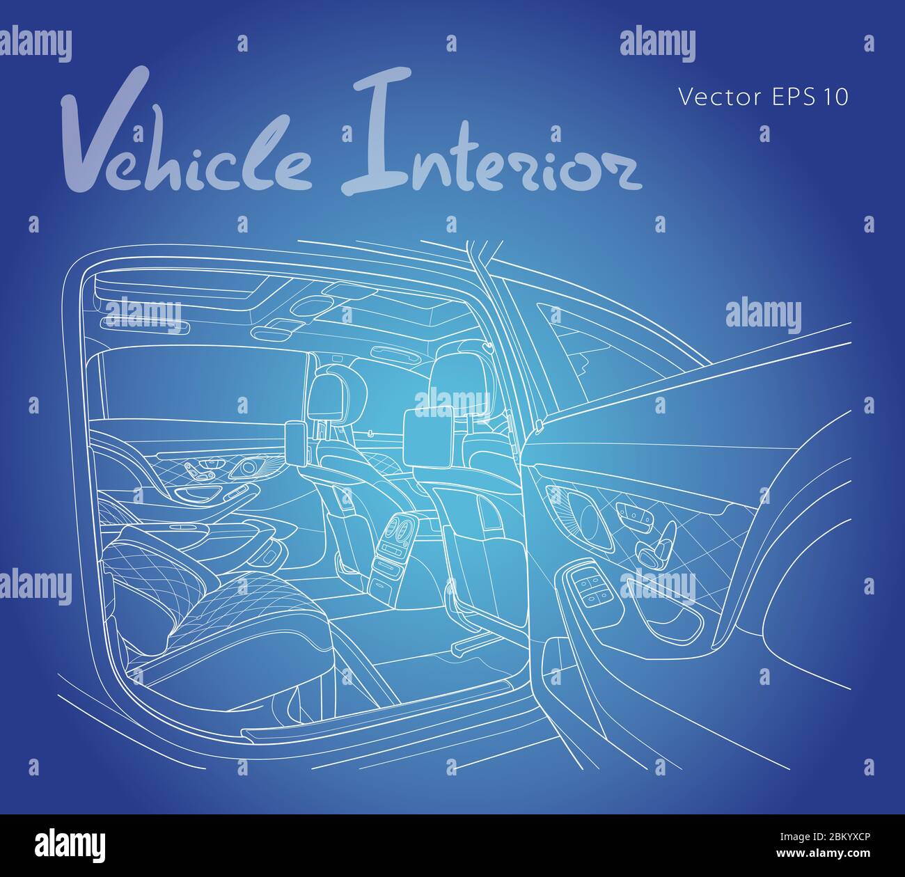 Machine inside. Interior of the vehicle. Vector Stock Vector Image ...