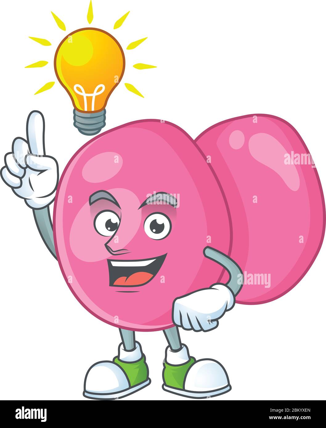 A genius streptococcus pyogenes mascot character design have an idea ...