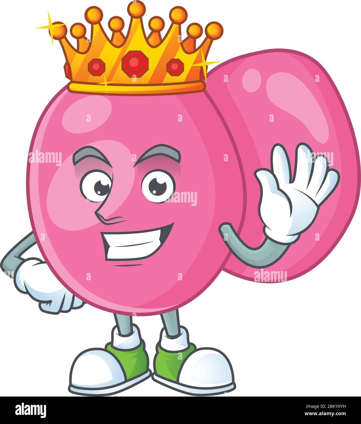 The Charismatic King of streptococcus pyogenes cartoon character design ...