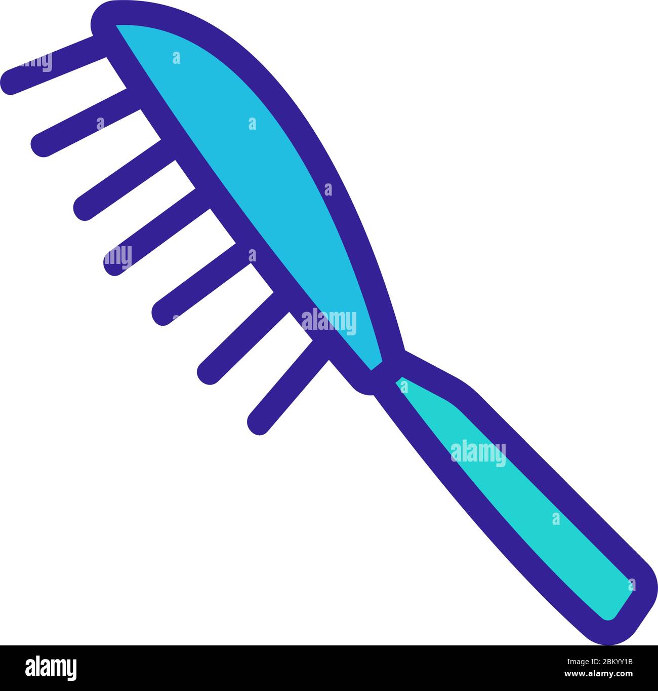 plain wood comb icon vector outline illustration Stock Vector Image ...
