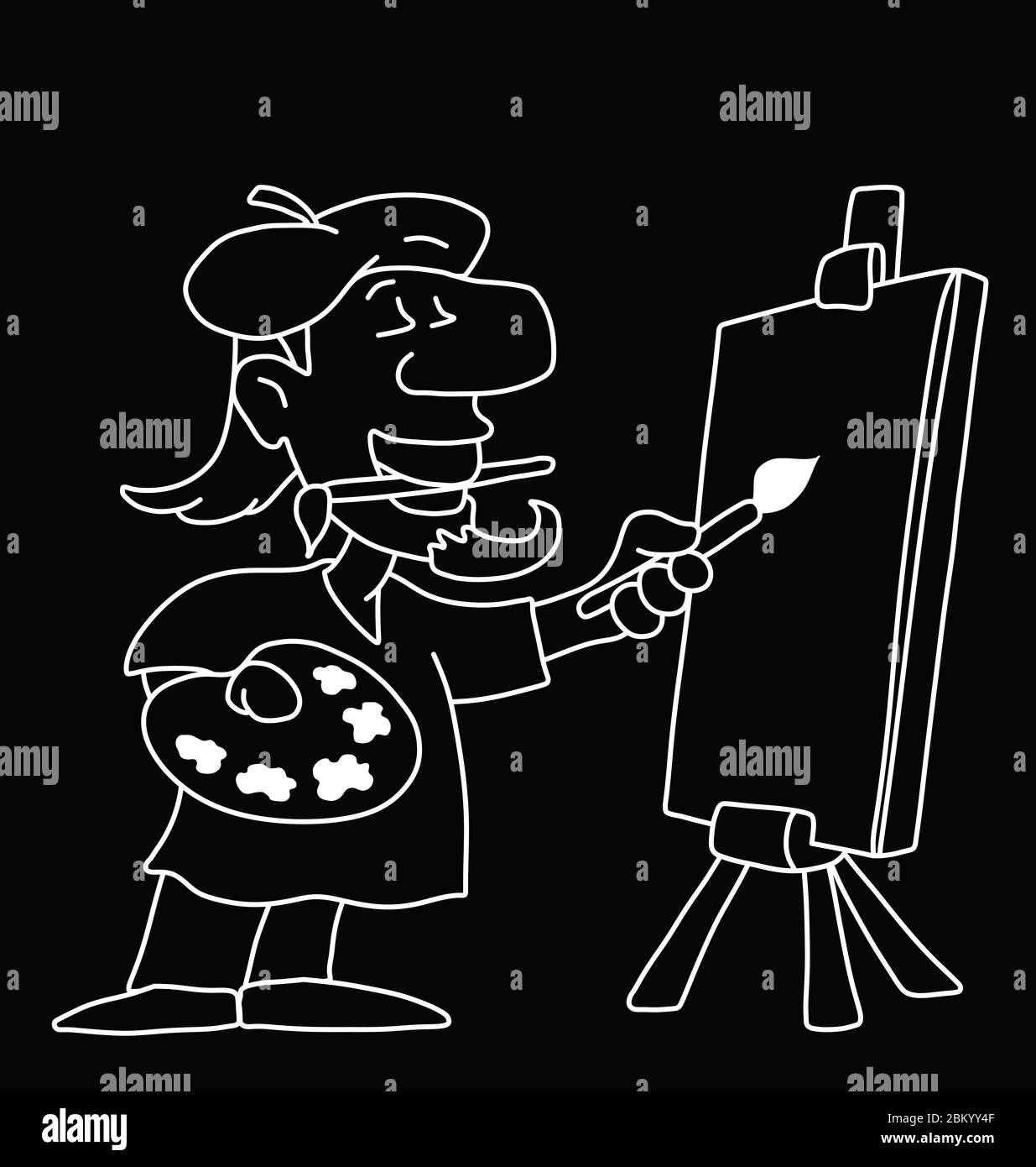Outline cartoon hi-res stock photography and images - Alamy