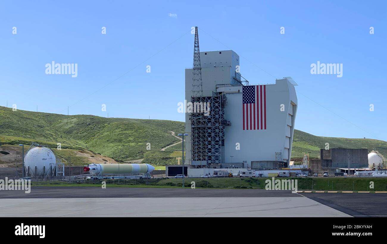 A Delta IV Heavy booster from a United Launch Alliance barge, known as ...