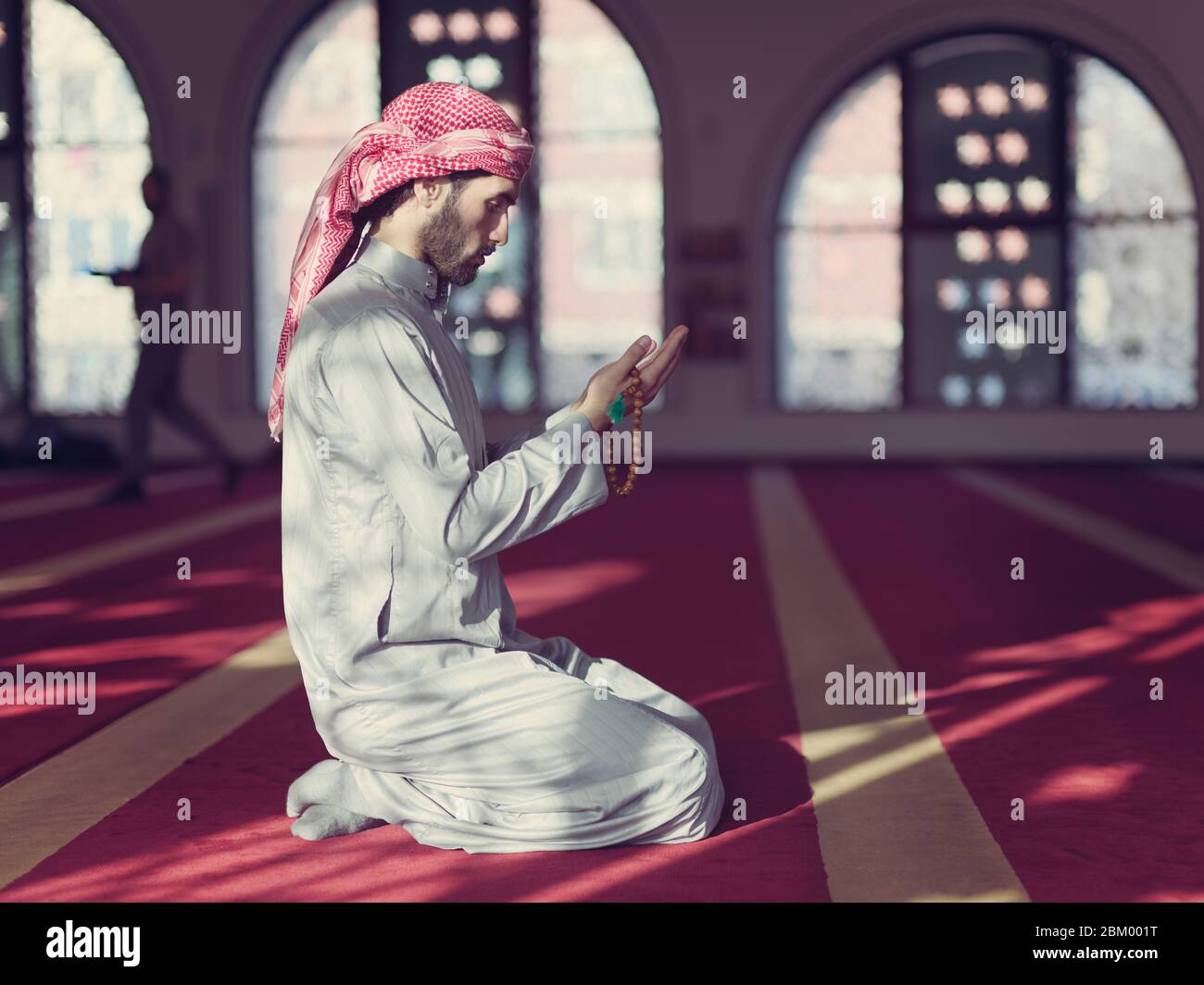 muslim prayer inside the mosque in namaz worship Allah Stock Photo - Alamy