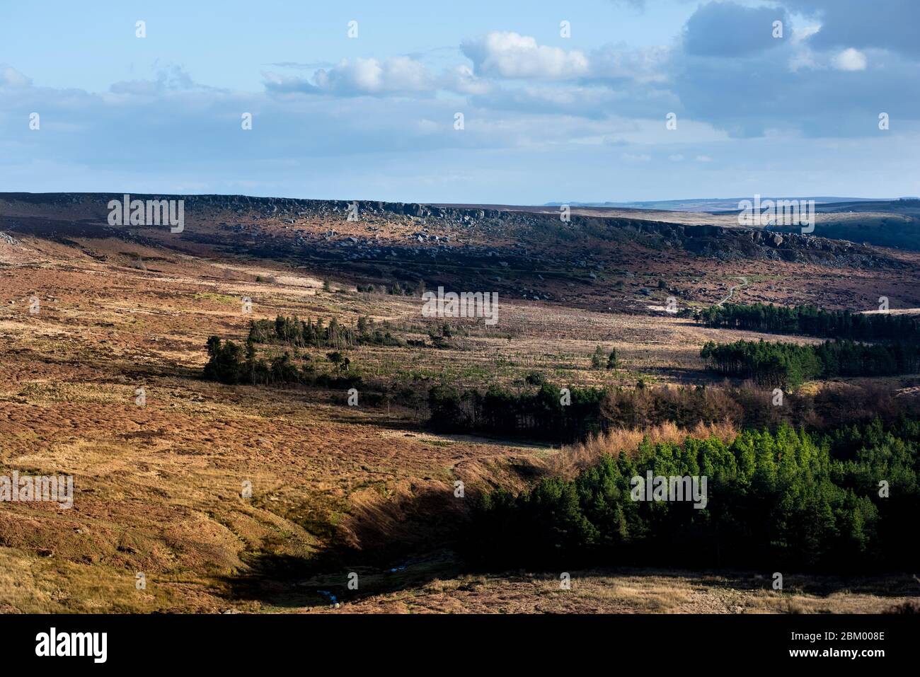 Burbage valley,Burbage moor,Peak district national park,Derbyshire ...