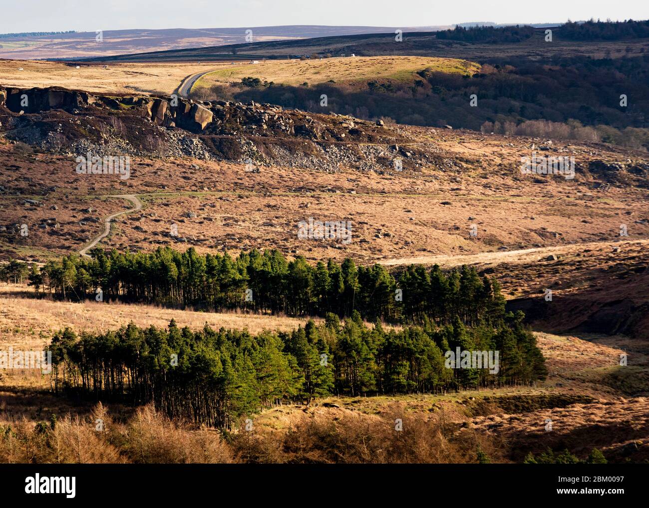 Burbage valley,Burbage moor,Peak district national park,Derbyshire ...