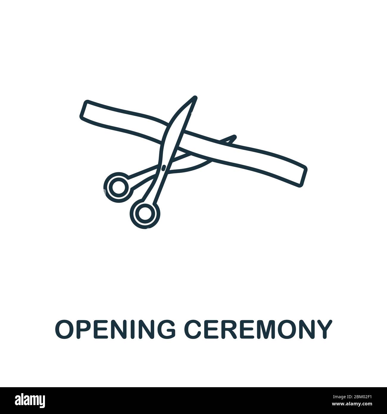 Opening Ceremony icon from global business collection. Simple line ...