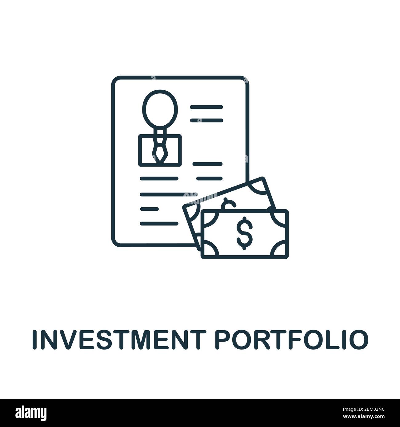 Investment Portfolio icon from global business collection. Simple line ...