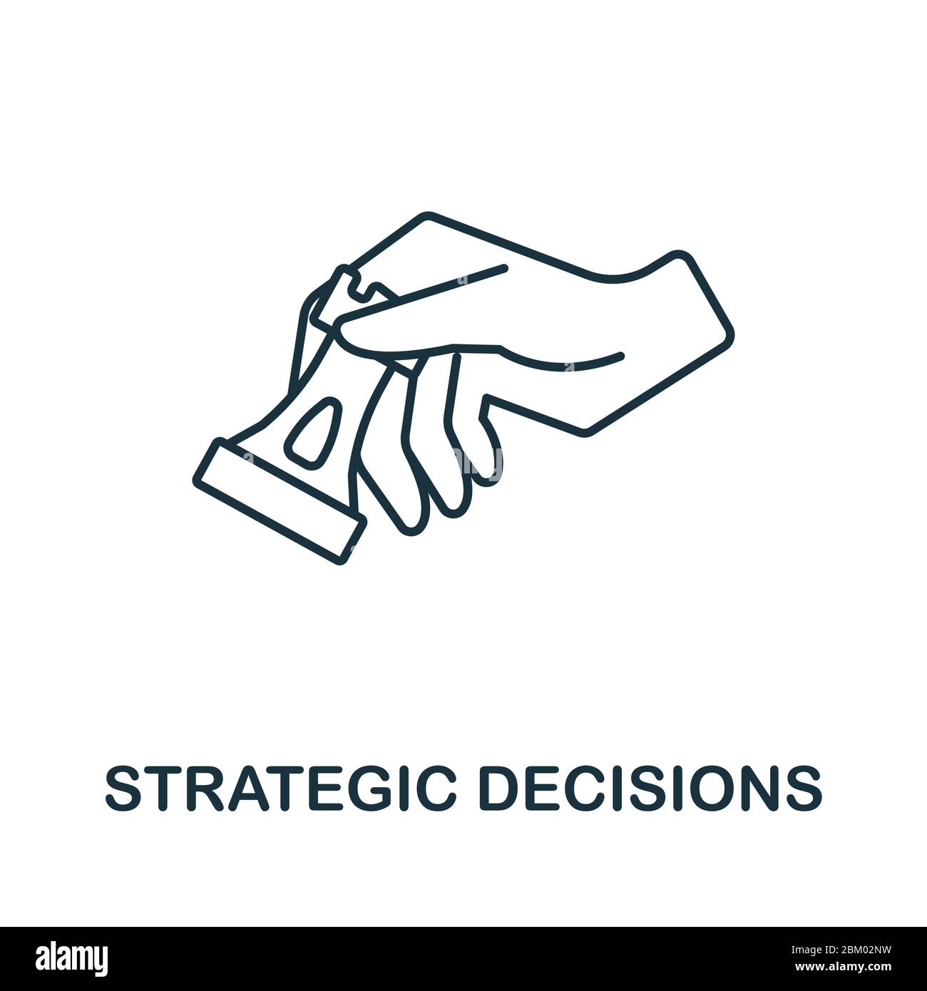 Strategic Decisions icon from global business collection. Simple line ...