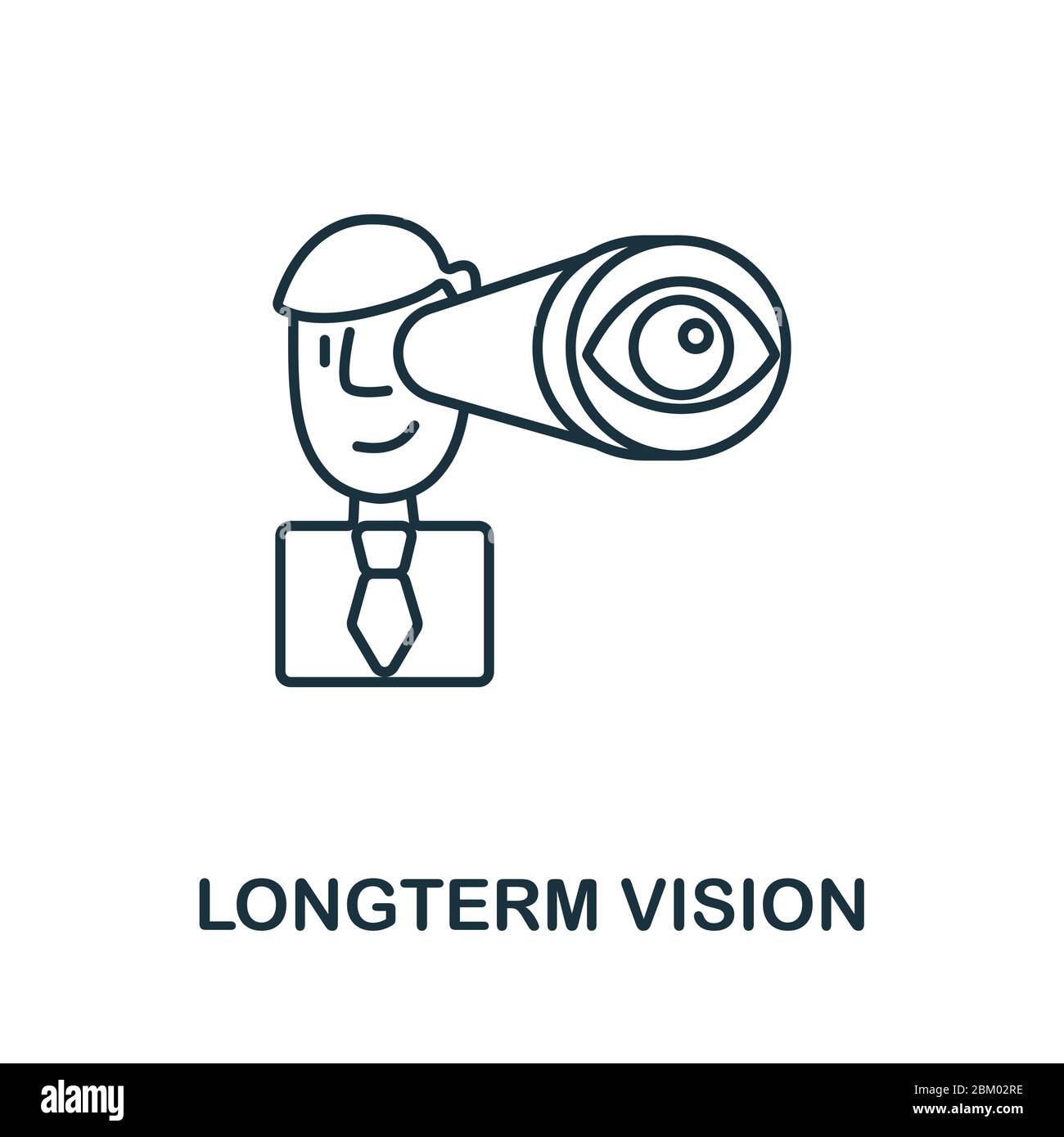 Longterm Vision icon from global business collection. Simple line ...