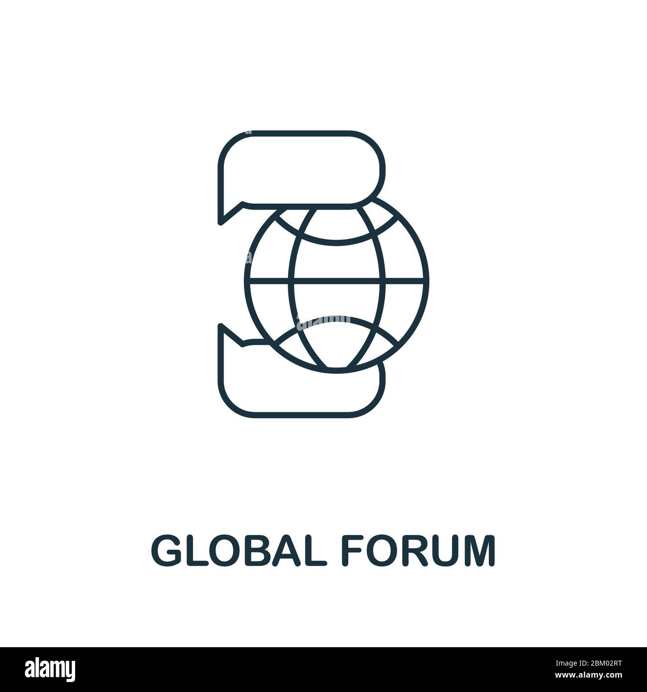 Global Forum icon from global business collection. Simple line Global ...