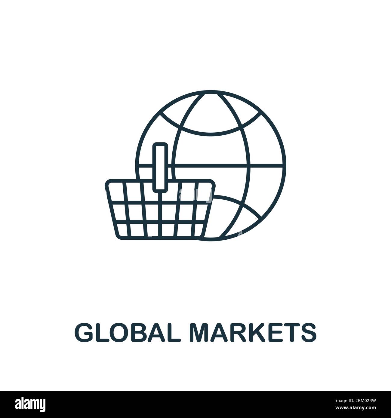 Global Markets icon from global business collection. Simple line Global ...