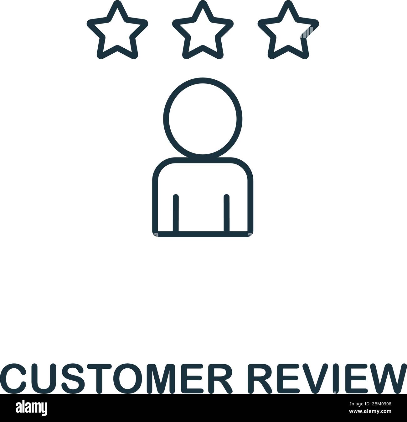 Customer Review icon. Line style symbol from shopping icon collection ...