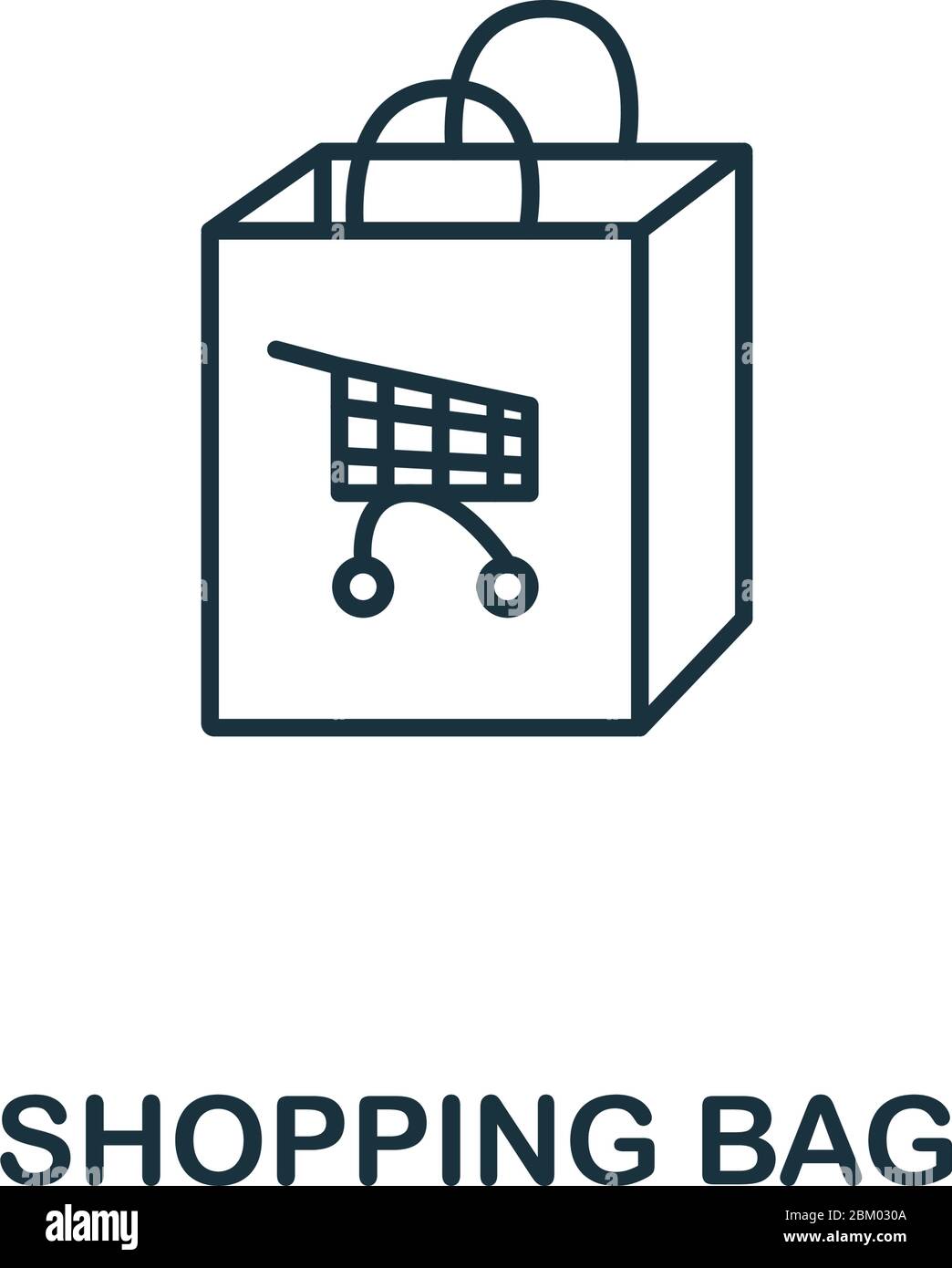 Shopping Bag icon. Line style symbol from shopping icon collection ...