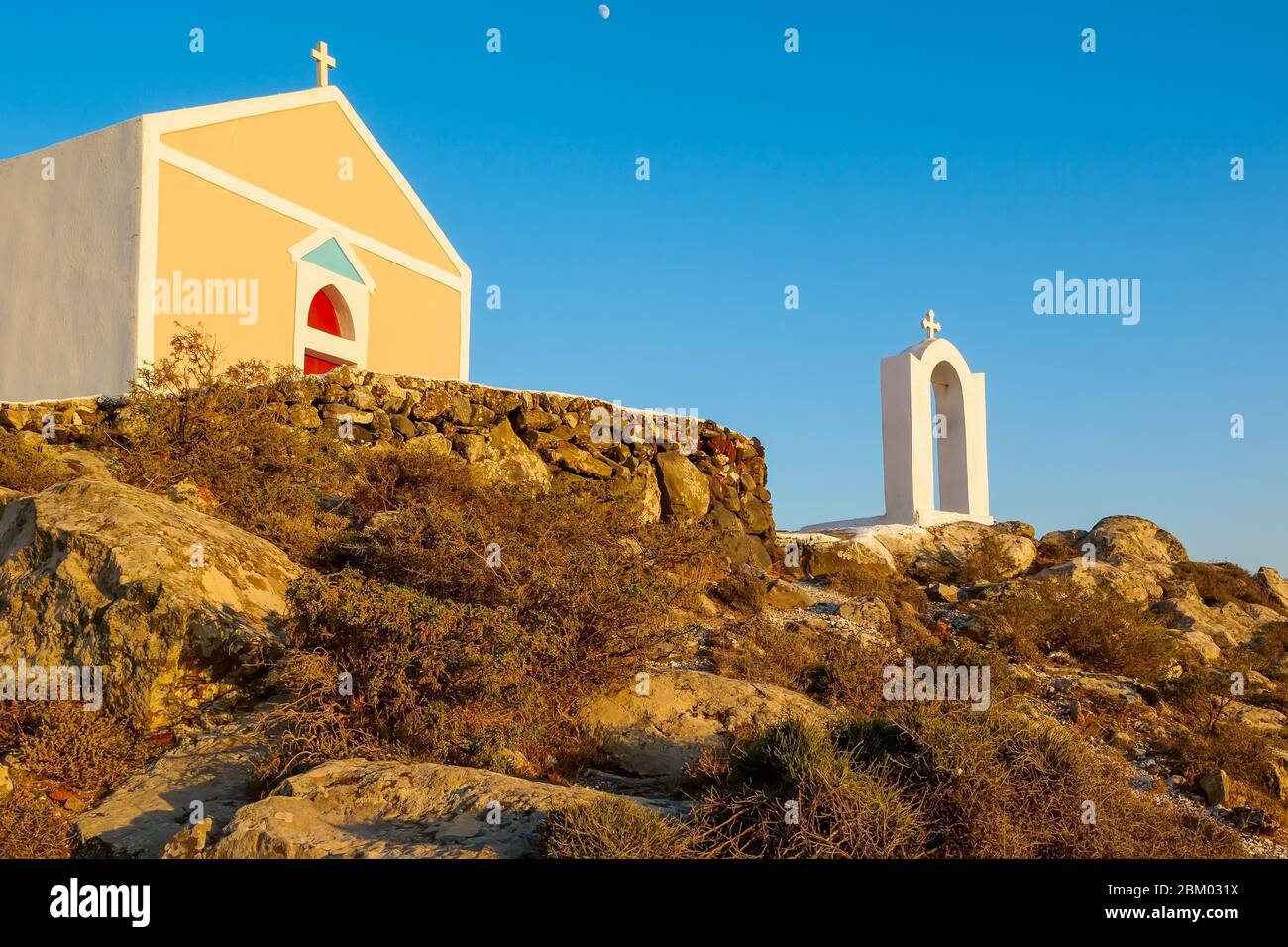 Typical greece christian church on Santorini island. Santorini ...