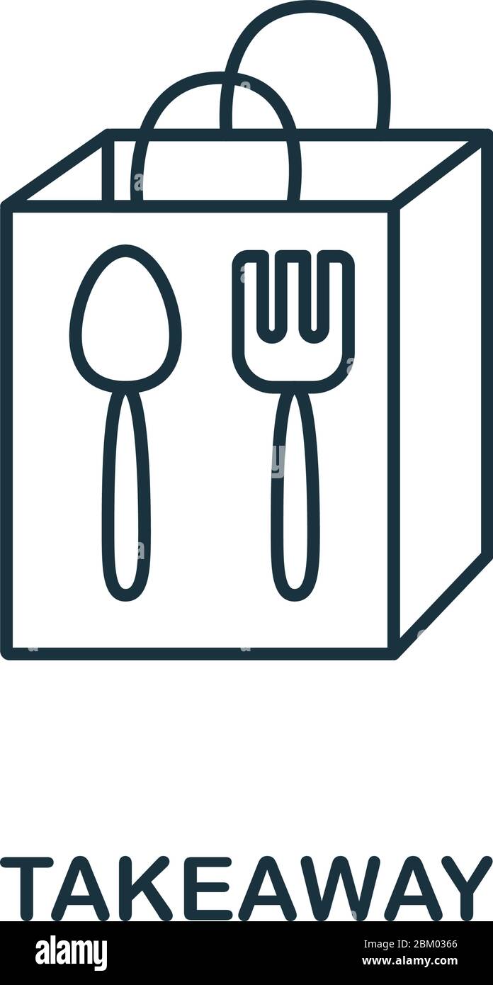 Takeaway Food icon. Line style symbol from shopping icon collection ...