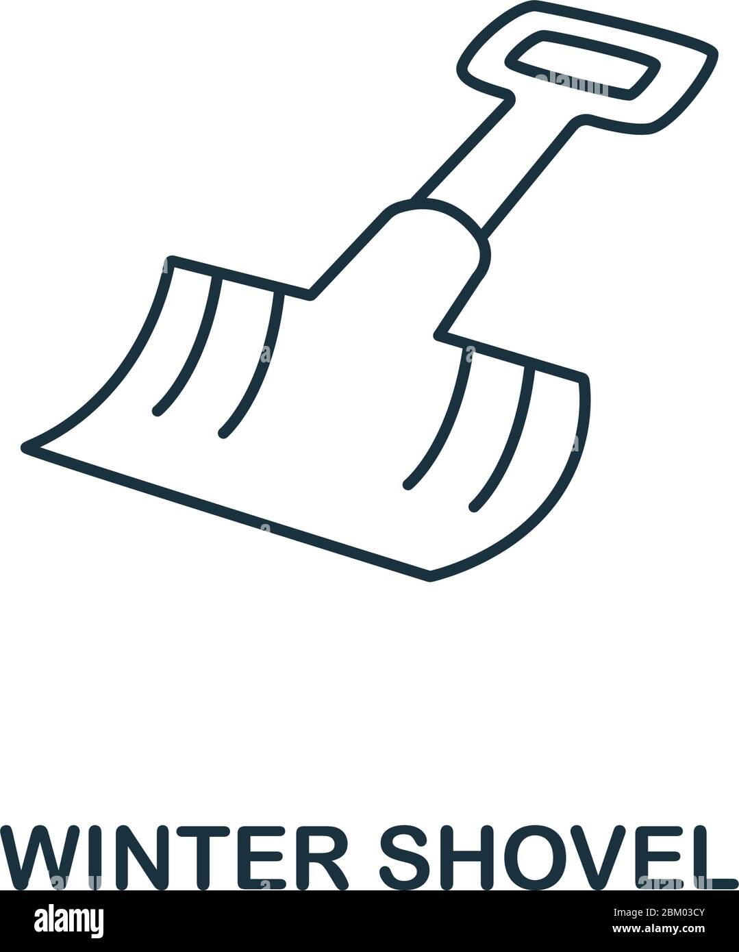 Winter Shovel icon from winter collection. Simple line element Winter ...
