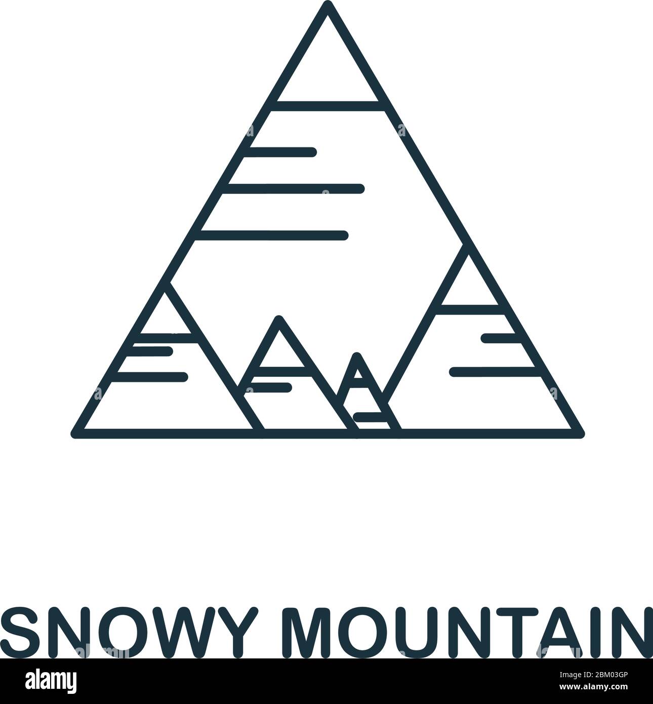 Snowy Mountain icon from winter collection. Simple line element Snowy ...