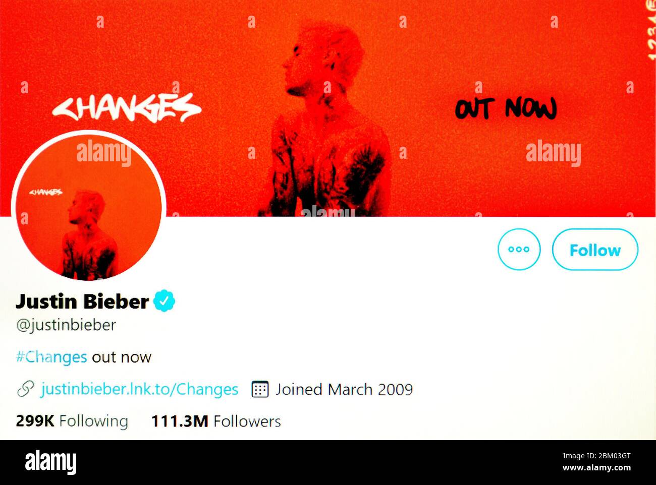 Justin bieber 2020 hi-res stock photography and images - Alamy