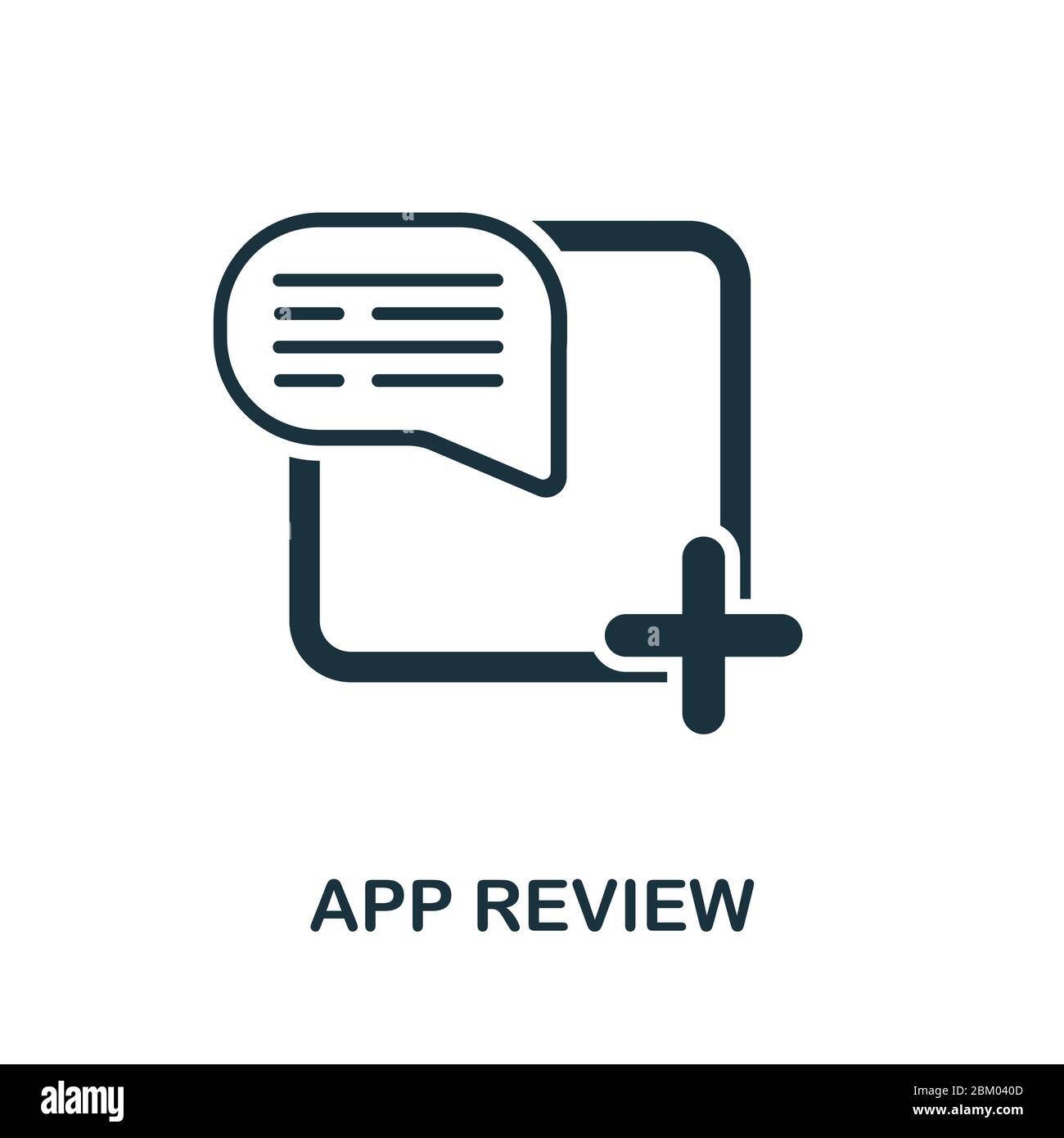 App Review icon from mobile app development collection. Simple line App ...