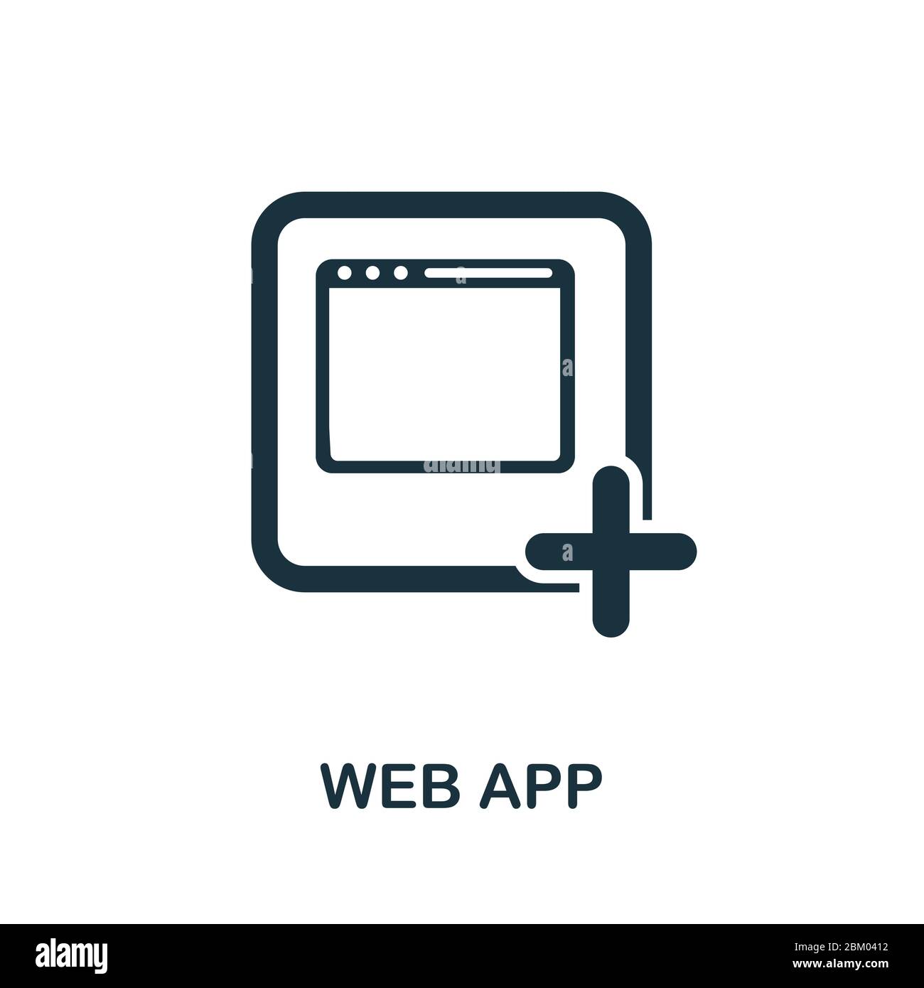 Web App icon from mobile app development collection. Simple line Web ...