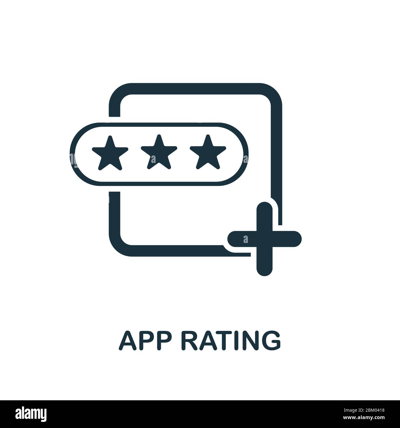 App Rating icon from mobile app development collection. Simple line App ...