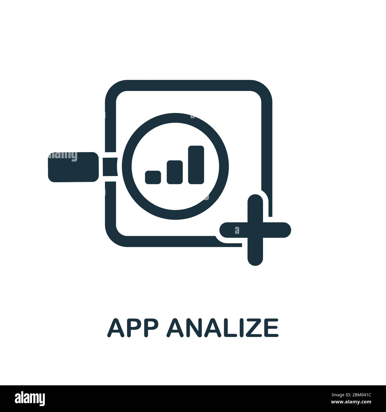 App Analyse icon from mobile app development collection. Simple line ...