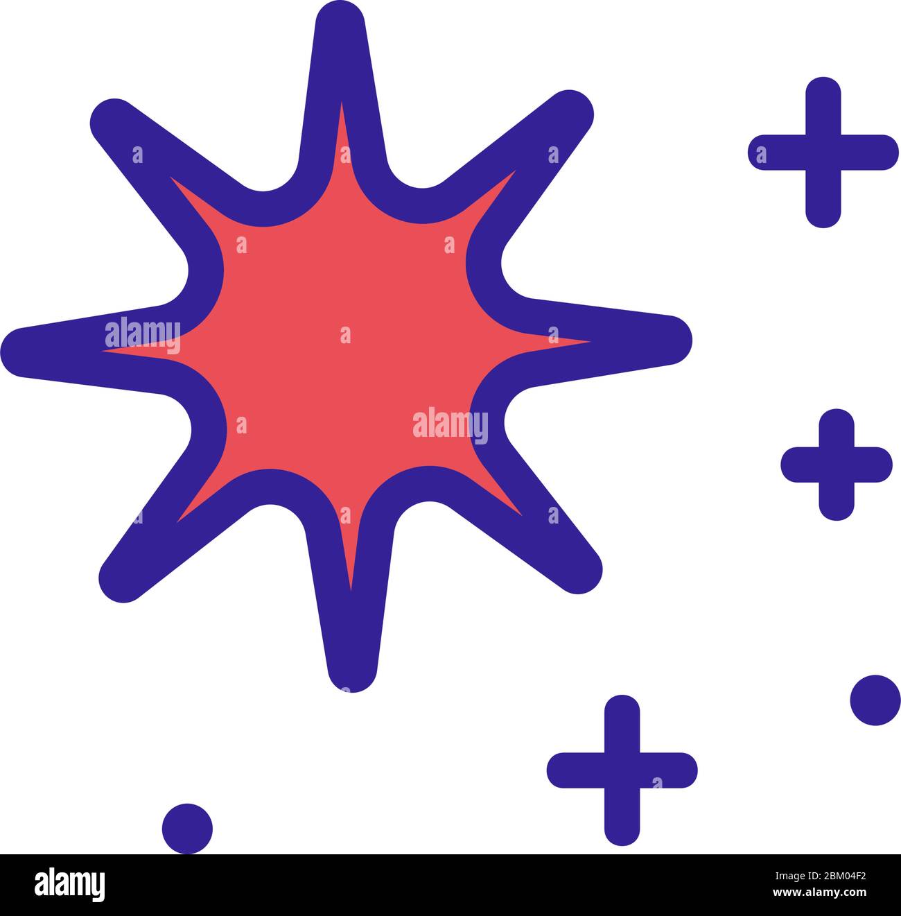sparkling stars icon vector outline illustration Stock Vector Image ...