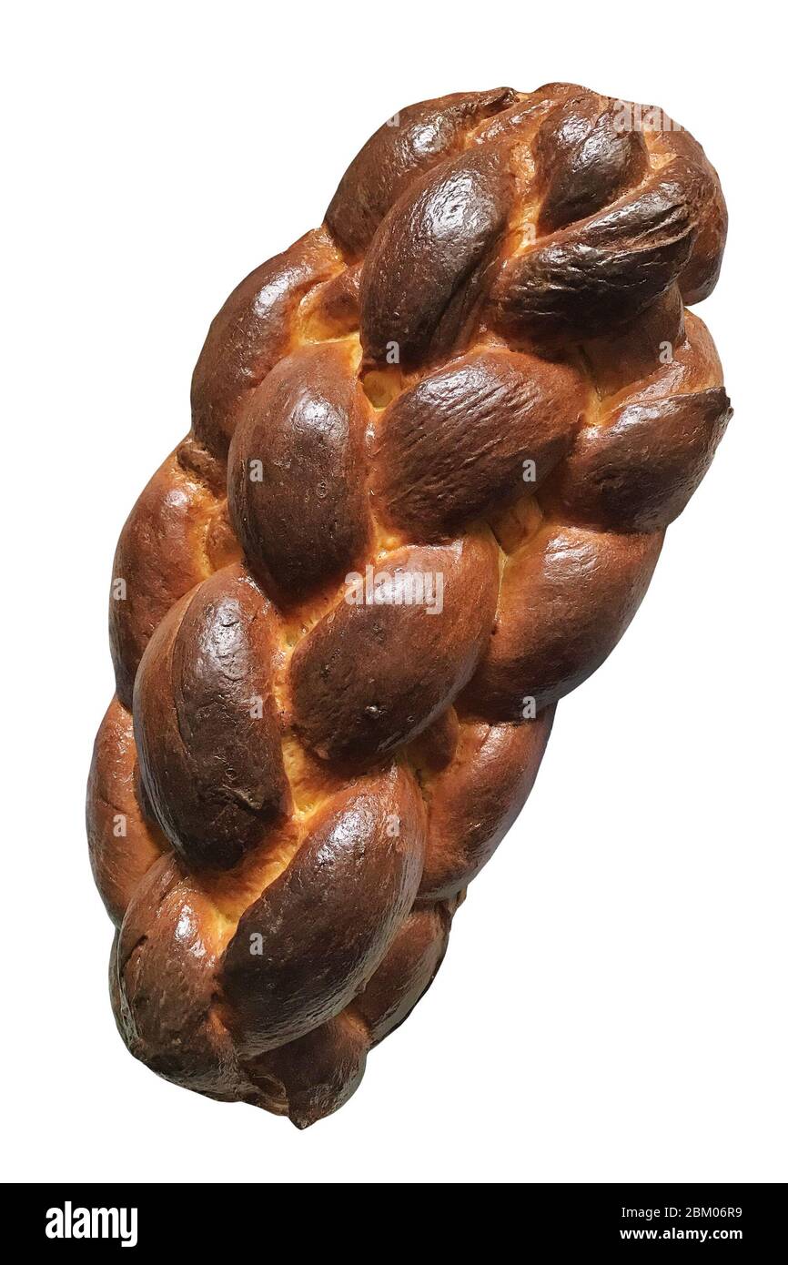Just baked delicious sweet bread basket, isolated on a white background ...