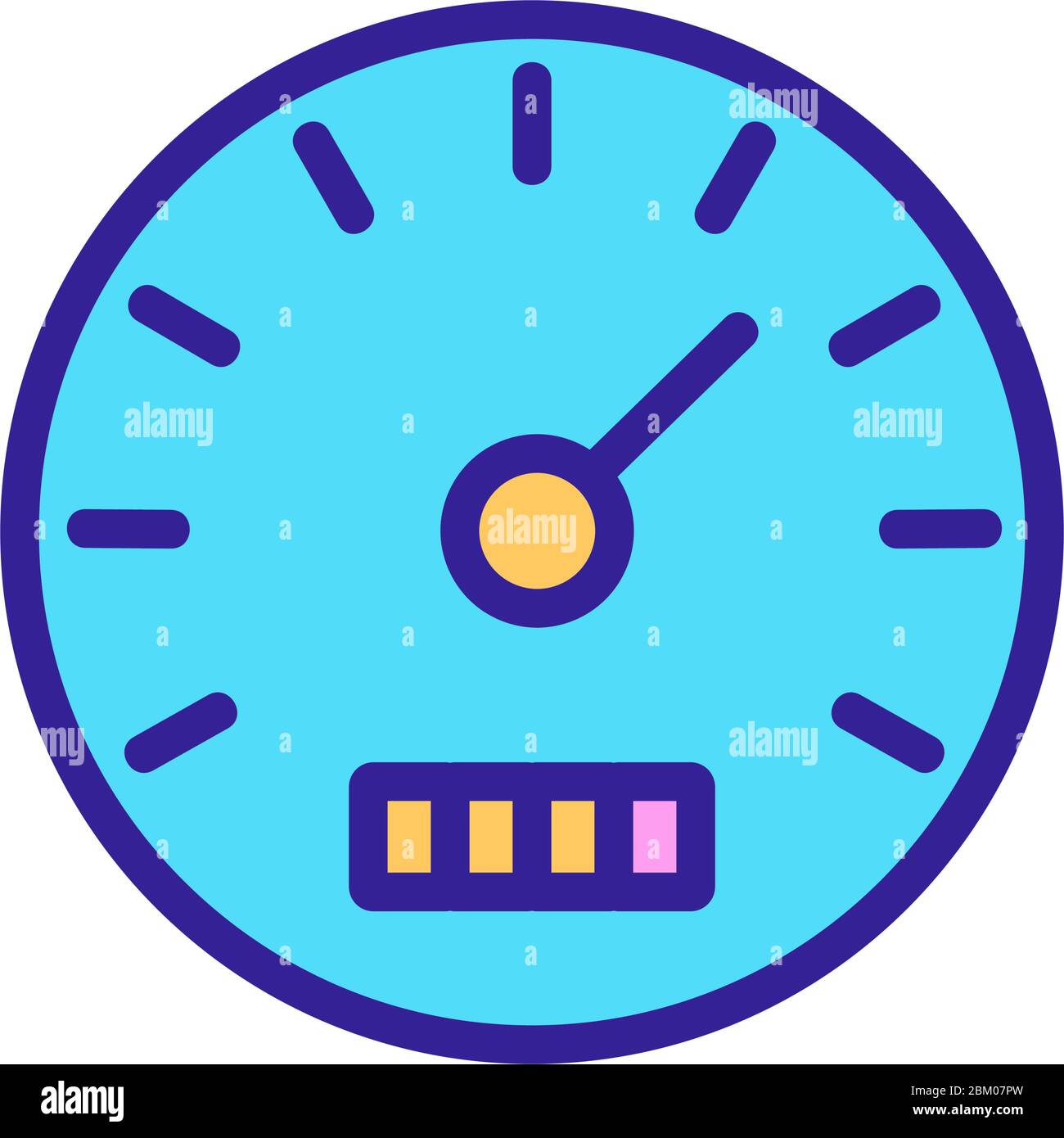 speedometer kilometers icon vector outline illustration Stock Vector ...