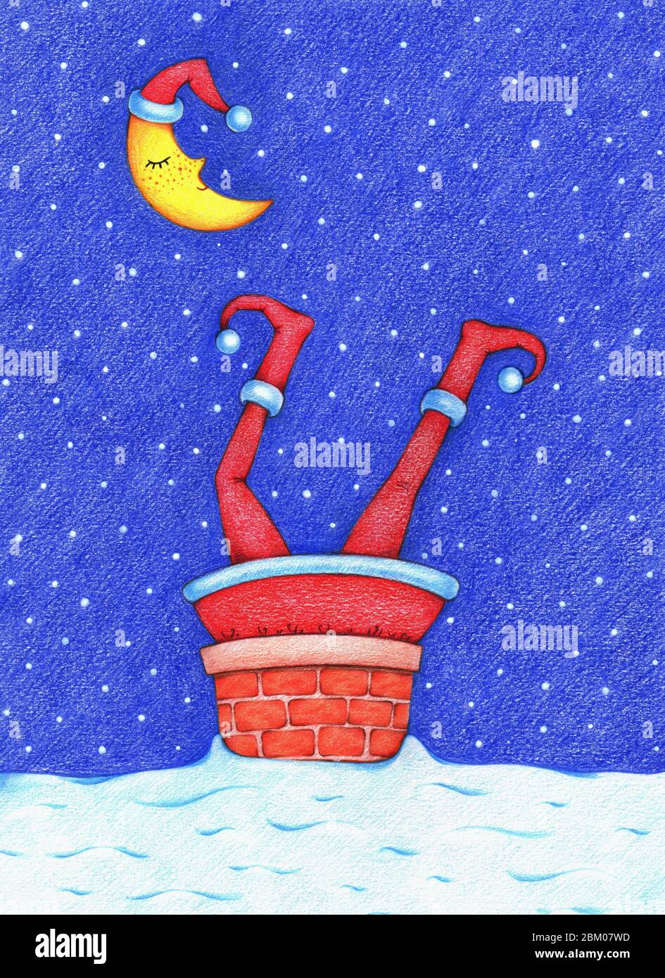 Santa claus stuck in chimney hi-res stock photography and images - Alamy