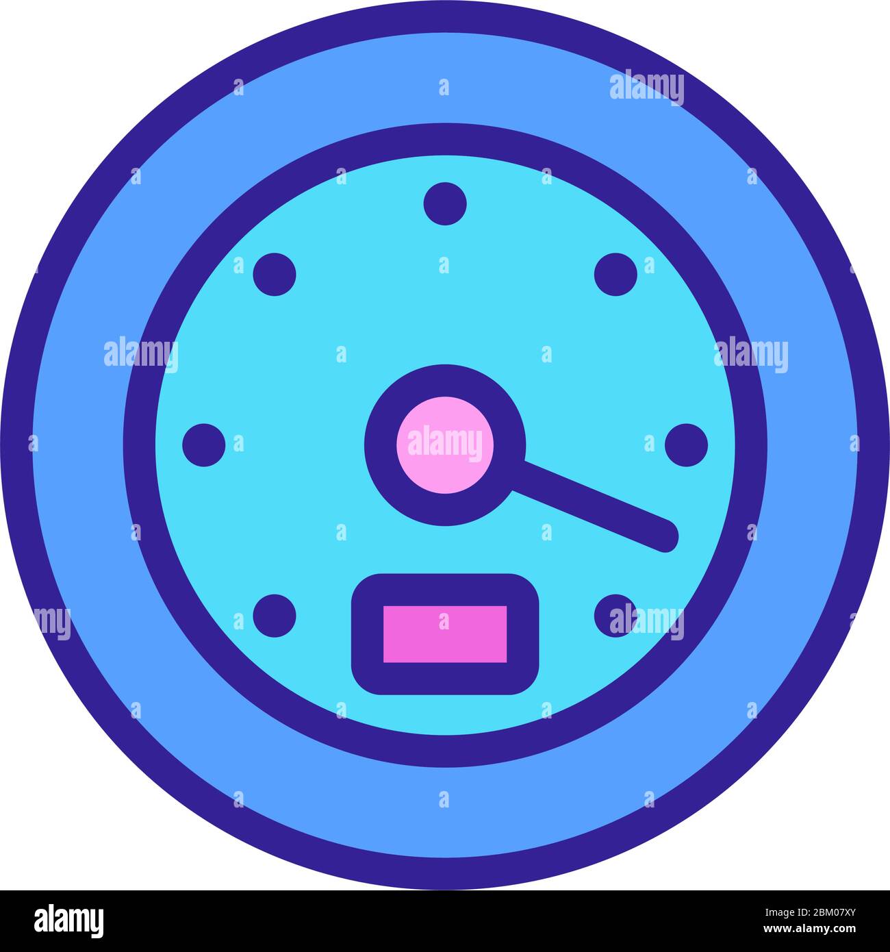 combined car speedometer icon vector outline illustration Stock Vector ...