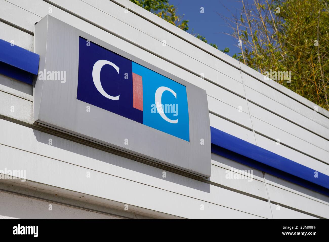 Bordeaux , Aquitaine / France - 05 04 2020 : CIC logo sign brand agency ...