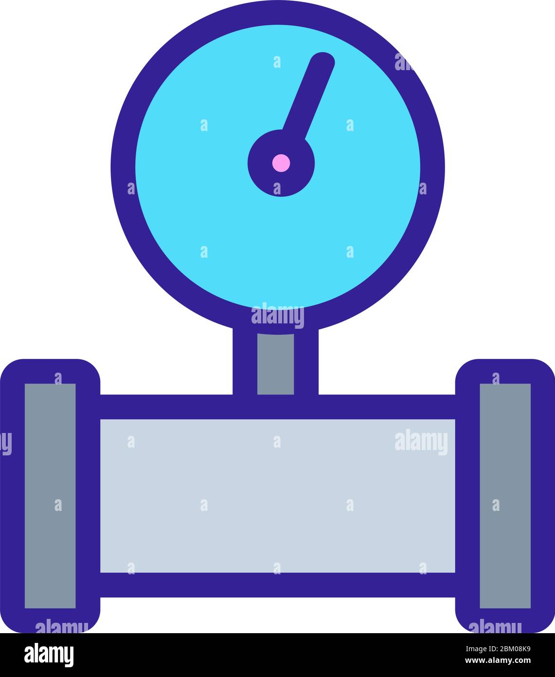 horizontal pipe meter icon vector outline illustration Stock Vector ...
