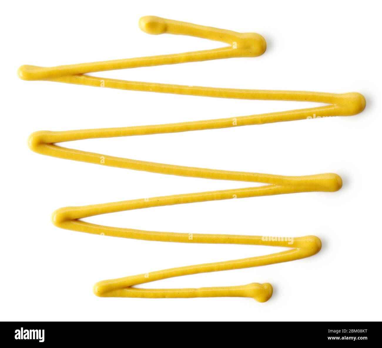 Splash of mustard on isolated white background, top view Stock Photo ...