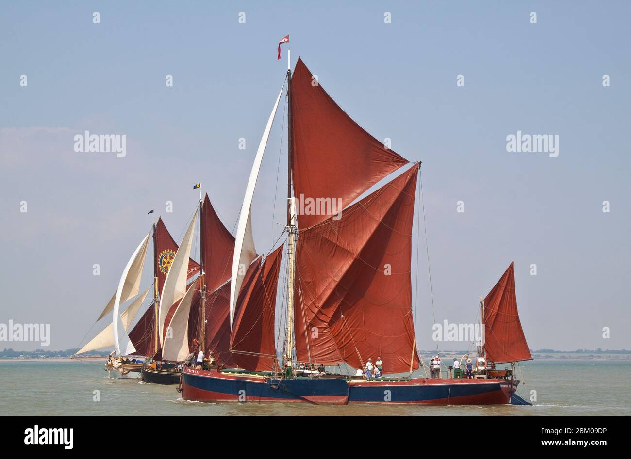 The Thames sailing barges Repertor, Mirosa and Cambria racing in the ...