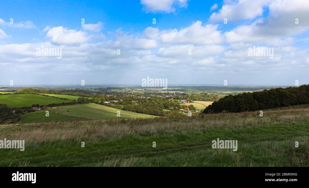 English countryside background, view from above Stock Photo - Alamy