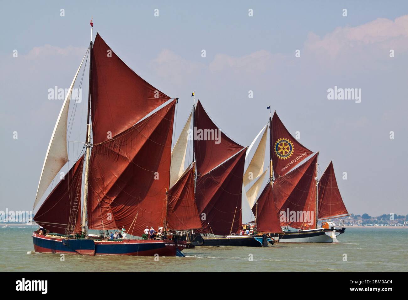 The Thames sailing barges Repertor, Mirosa and Cambria racing in the ...