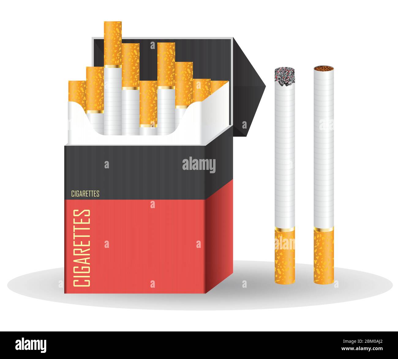 Cigarettes pack vector illustration isolated on white background Stock ...