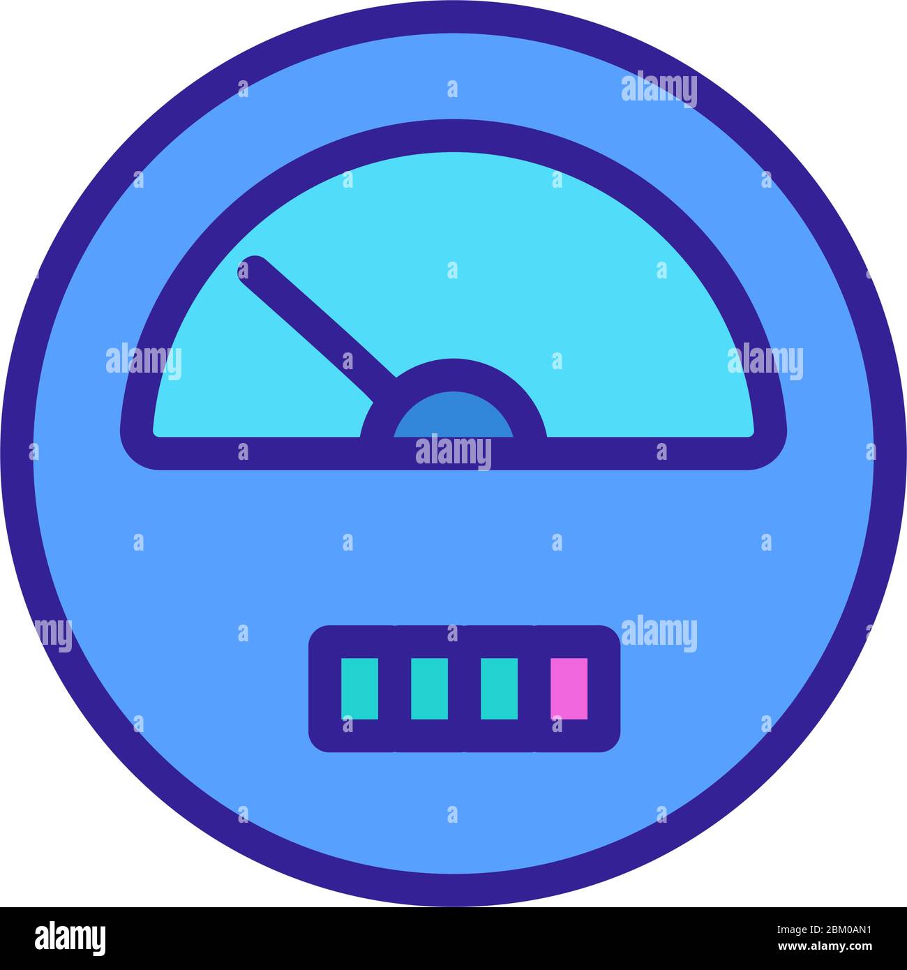 mechanical indicator in car icon vector outline illustration Stock ...