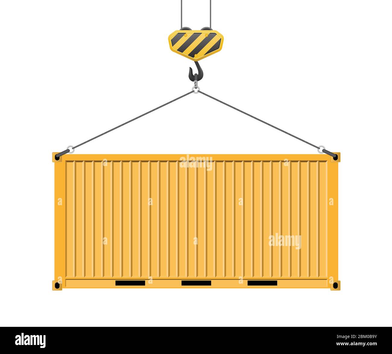 Container hanging on the hook vector illustration isolated on white ...