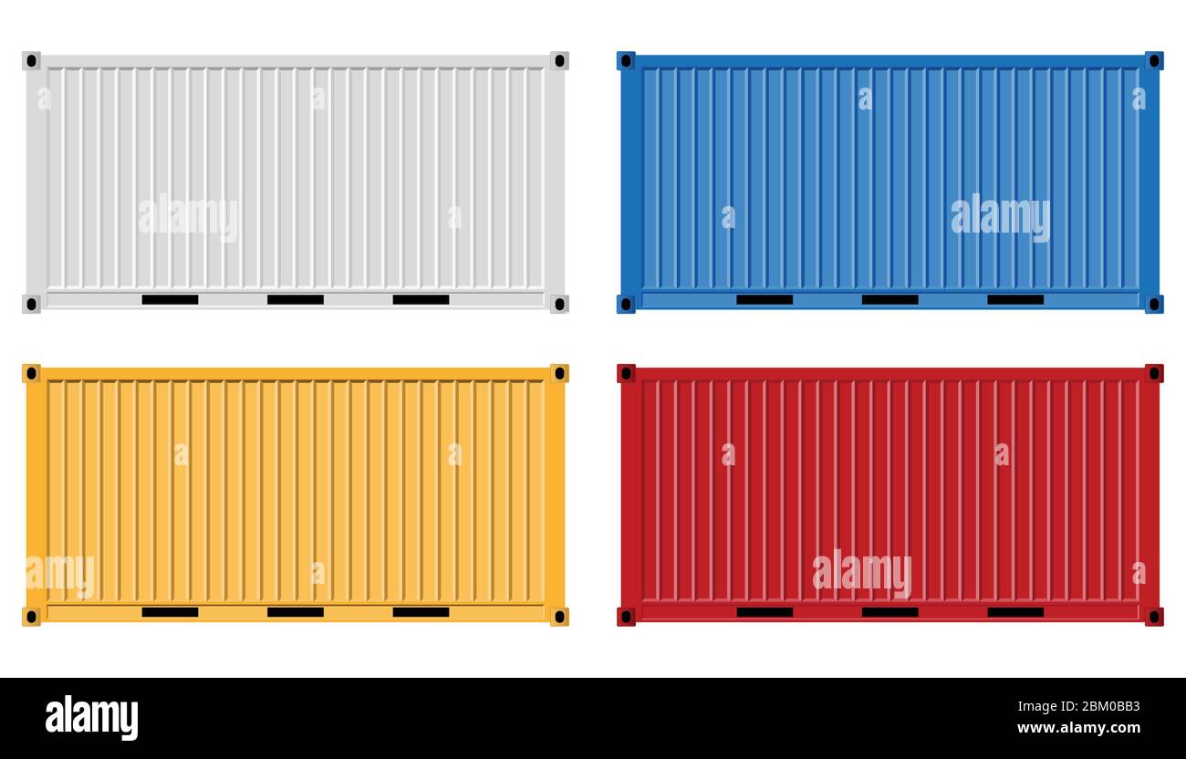Cargo container vector illustration isolated on white background Stock ...