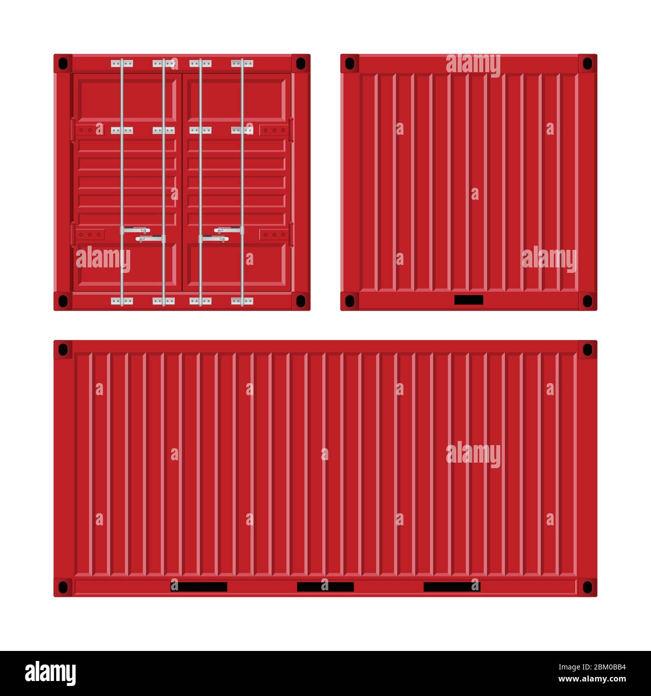 Cargo container vector illustration isolated on white background Stock ...