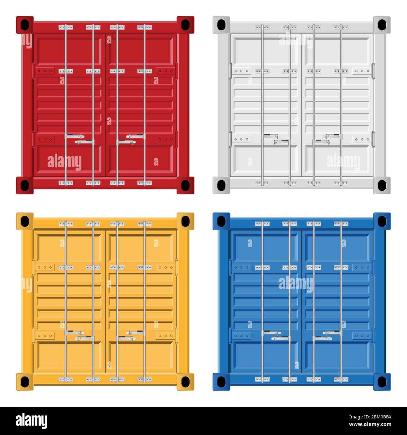 Cargo container vector illustration isolated on white background Stock ...