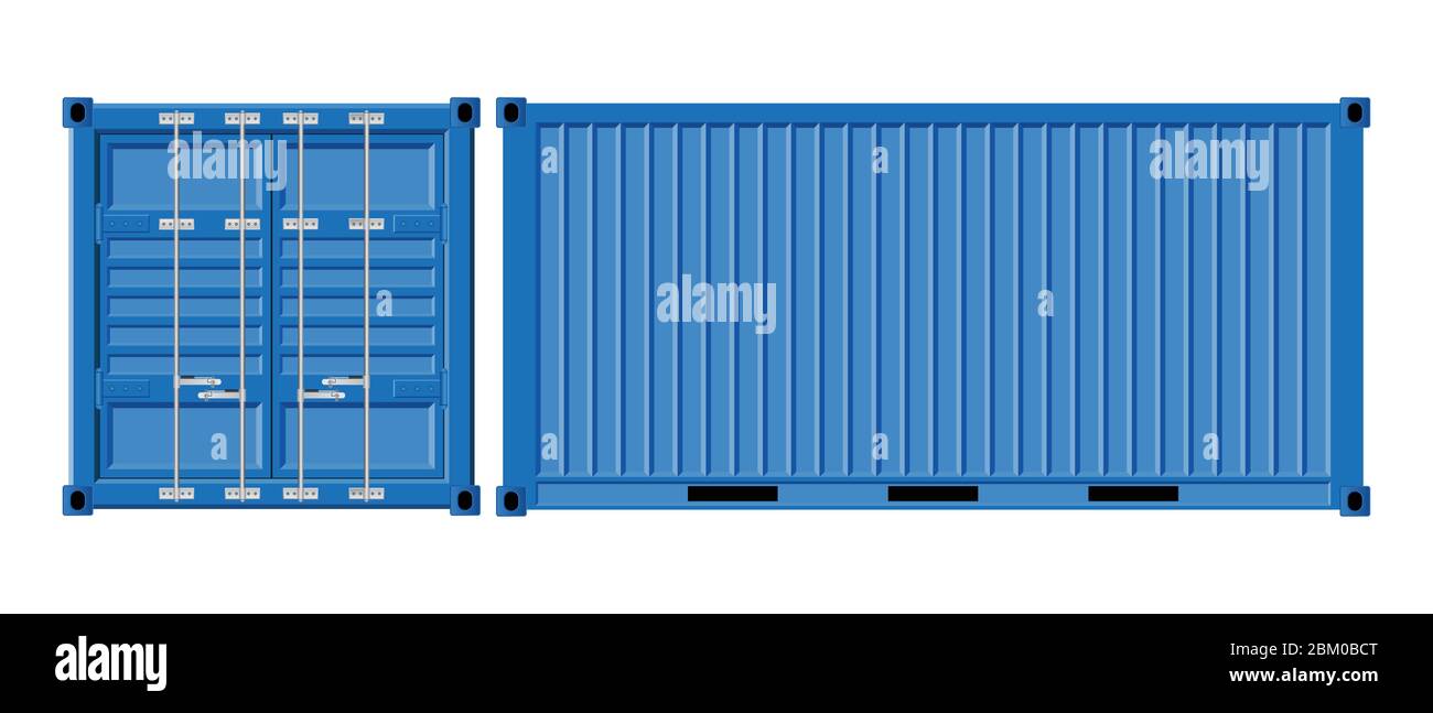 Cargo container vector illustration isolated on white background Stock ...