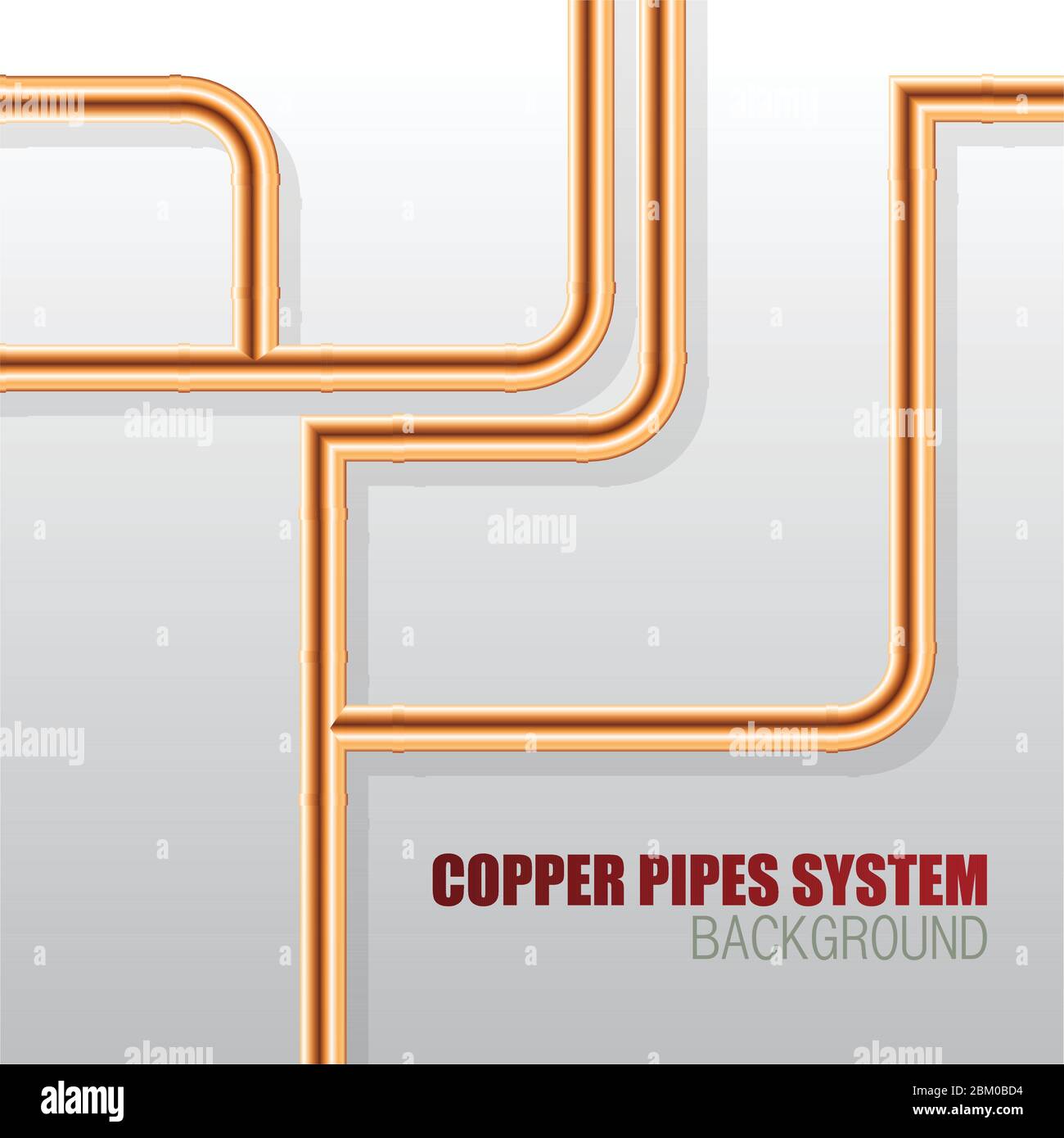 Copper pipes system background vector illustration Stock Vector Image & Art - Alamy