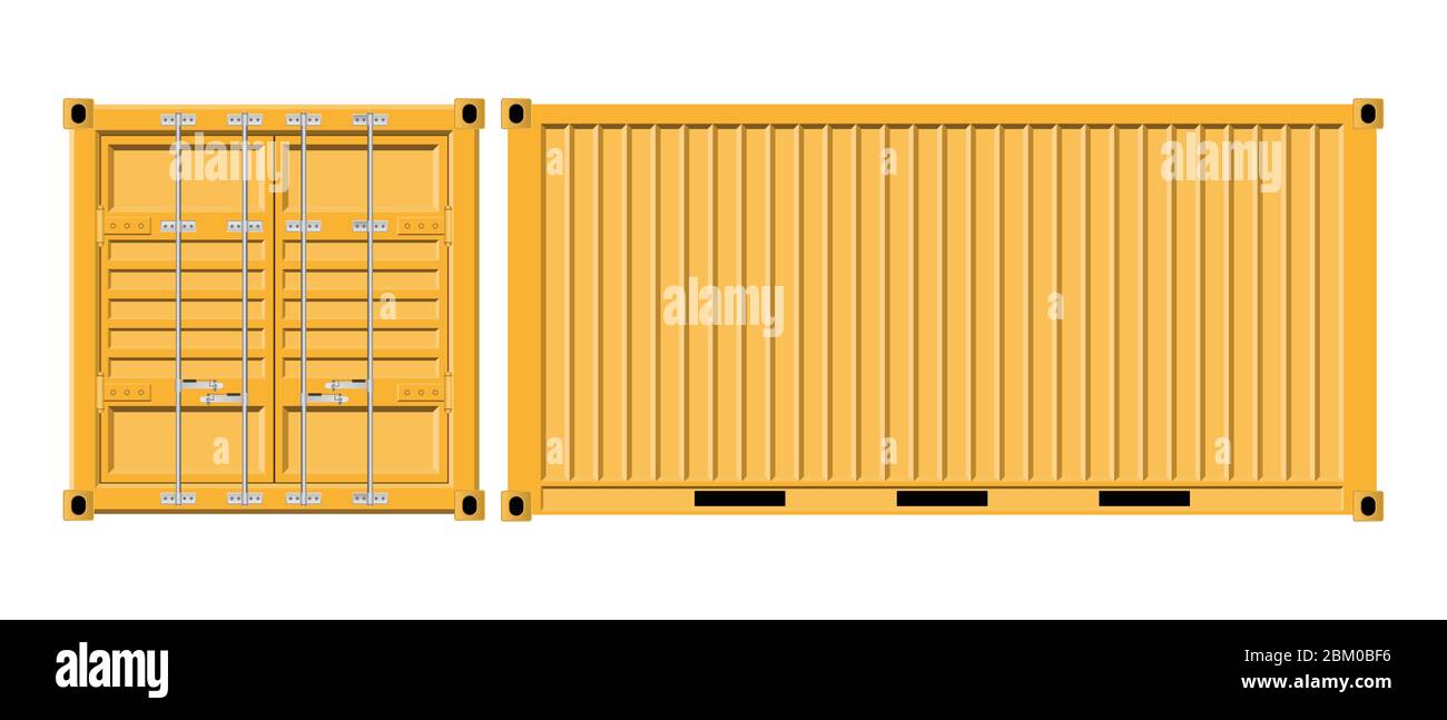 Cargo container vector illustration isolated on white background Stock ...
