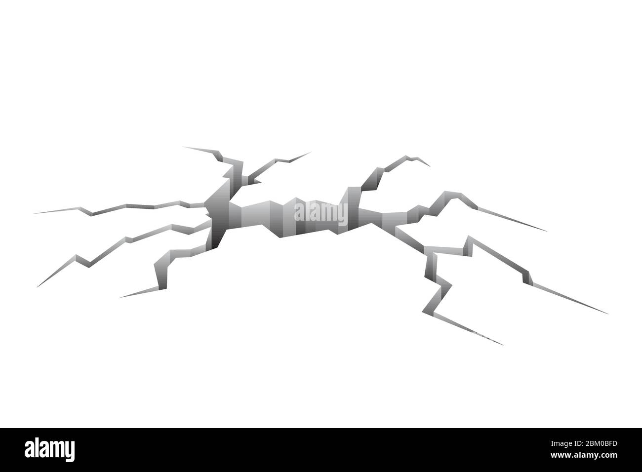 Cracked ground vector illustration isolated on white background Stock ...