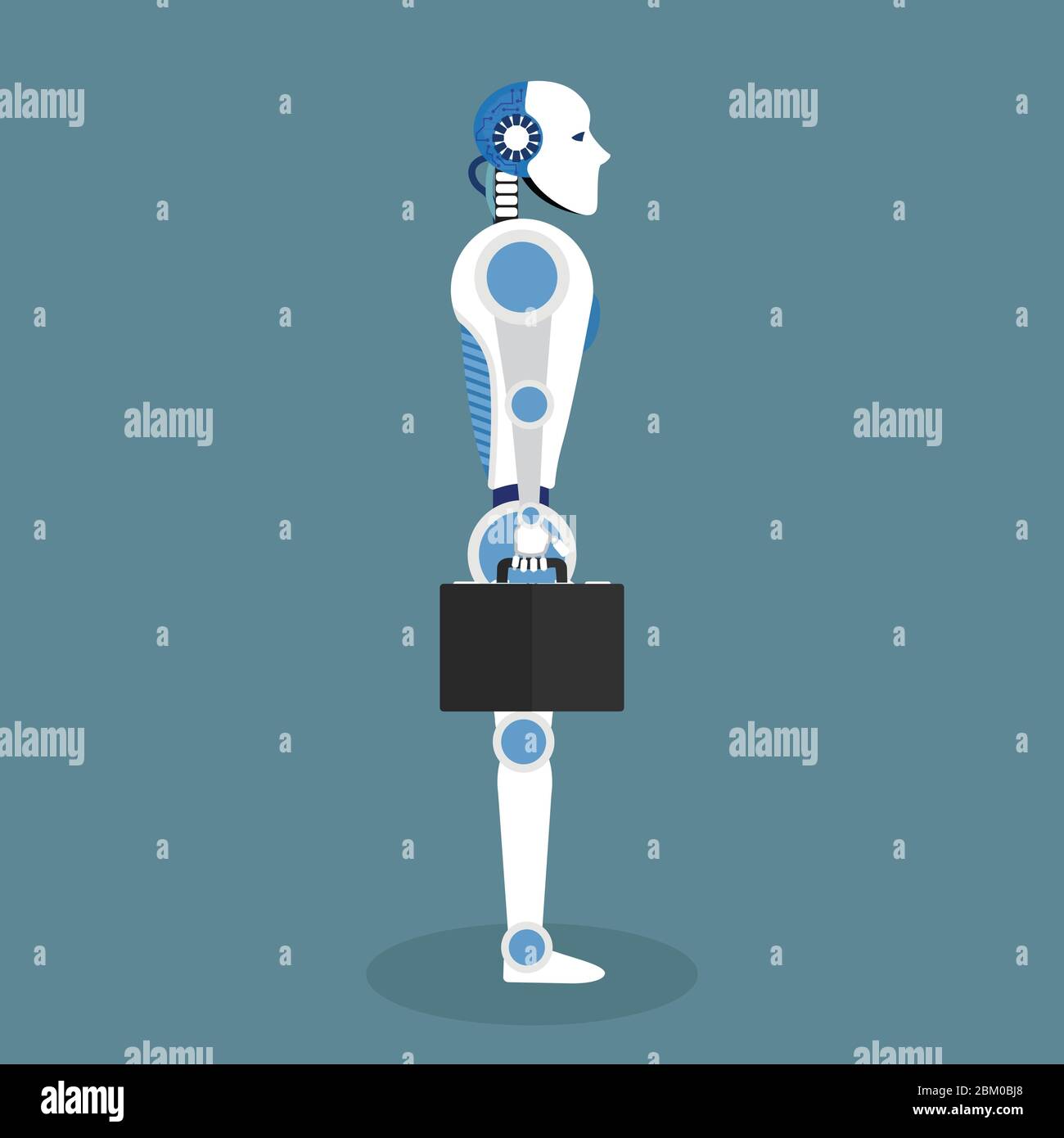 Robot vector illustration in flat design Stock Vector Image & Art - Alamy